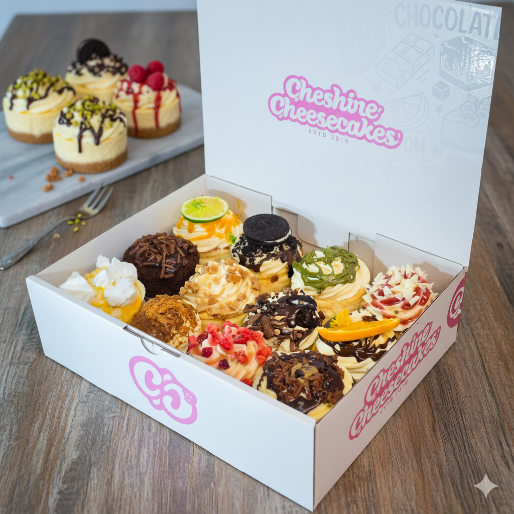 New York Style Vanilla Baked Cheesecake Box – Cheshire Cheesecakes Ltd